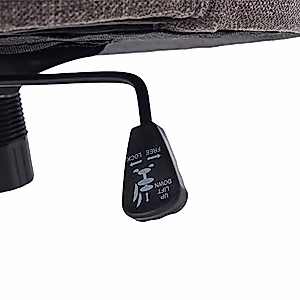 Batohom Home Office Chair Adjustable Height Swivel Chair with Wheels Linen Fabric Upholstered Computer Desk Chair with Wooden Legs Comfortable Armless Chair for Home Office Study Studio(Grey)