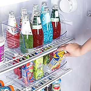 Utopia Home Pantry Organizer Bins (Pack of 4) - Stackable Storage Bins for Kitchen, Cabinets, Countertops, Bathrooms, Offices & More - Pantry Organization and Storage - Open Front Storage Bins (Clear)