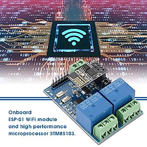 5V ESP8266 Dual Channel Relay Module IOT Smart Home Phone APP Remote Switch with 100M Distance