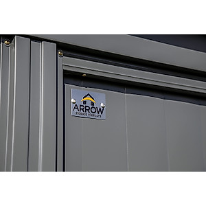 Arrow Classic Steel Storage Shed, 10x14, Charcoal