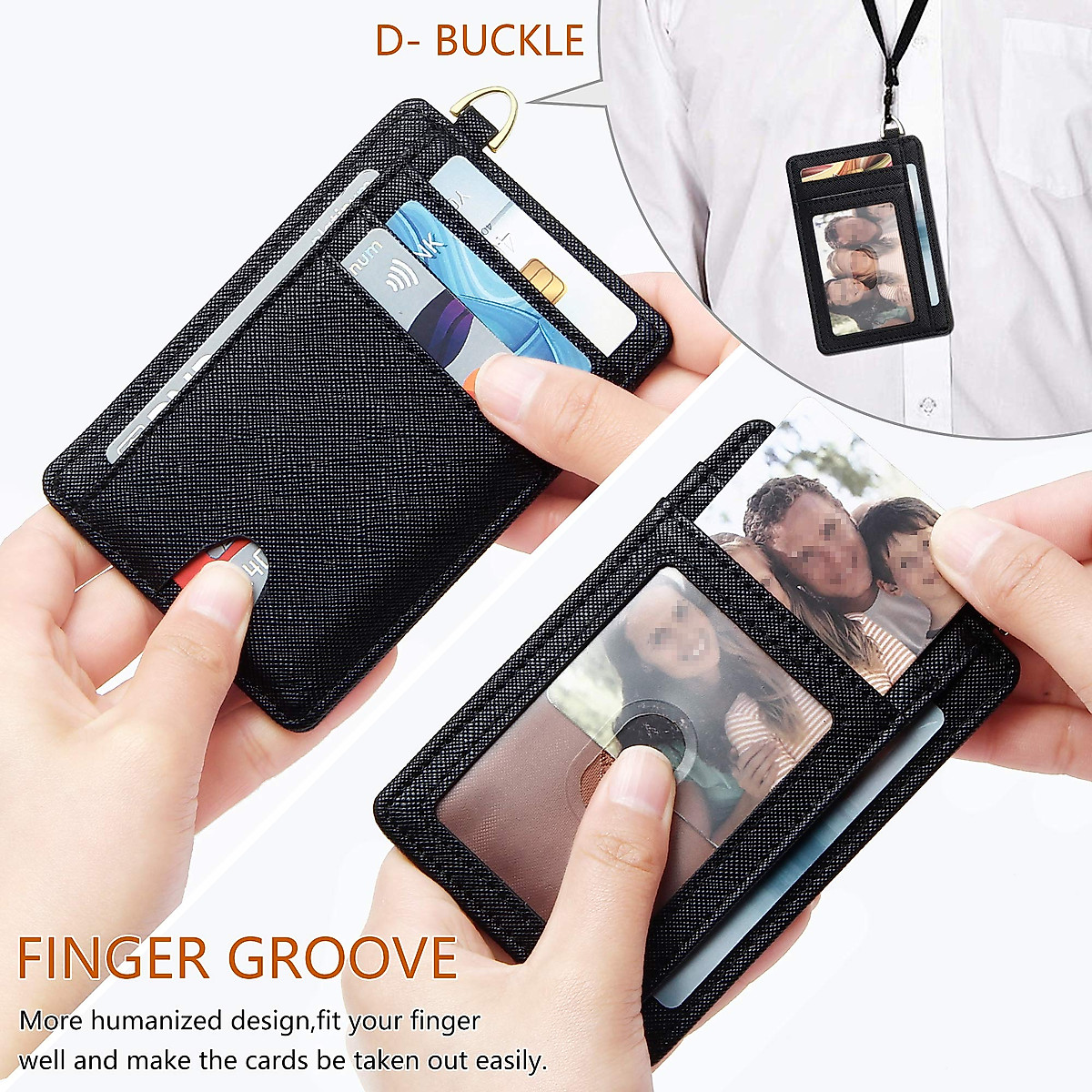 GEEAD Slim Minimalist Front Pocket RFID Blocking Card Holder Wallets for Men & Women