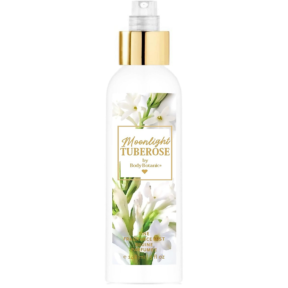 Moonlight Tuberose Perfume Fine Fragrance Mist by Body Botanic 5 Fl Oz 148 Ml ~ the Beautiful Fragrance of Mysterious Night Blooming Tuberose