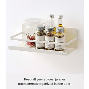YAMAZAKI Storage Caddy Home Magnetic Steel | Spice Rack, One Size, White