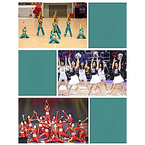 Fenlogft Women Ultra Comfortable Aerobic Cheer Sport Shoes - Training Competition Cheerleading Sneakers for Adults and Youth Girl (Flat White,6)