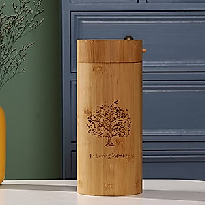 Eco Bomboo Scattering Urn – Biodegradable Scattering Tube for Ashes - Cremation Urn for Adult Ashes - Urns for Human Ashes Male Female (160 Cubic inches(Tree of Life))