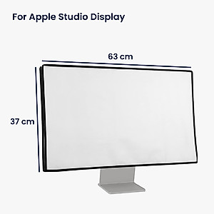 kwmobile Monitor Cover Compatible with Apple Studio Display - Dust Cover Computer Screen Protector - White