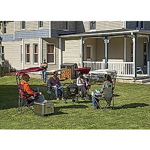 Quik Shade Max Shade Gray Chair, 30'' D x 34'' W x 51'' H, Red/Grey & Full Size Shade Folding Chair for Camping, Polyester, Arm Rest|Foldable, Royal Blue, 2'L x 3'W x 4.3'H (160048DS)
