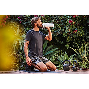 Takeya Stainless Steel Insulated Protein Shaker Tumbler with Spout Lid, 24 Ounce, Cobalt