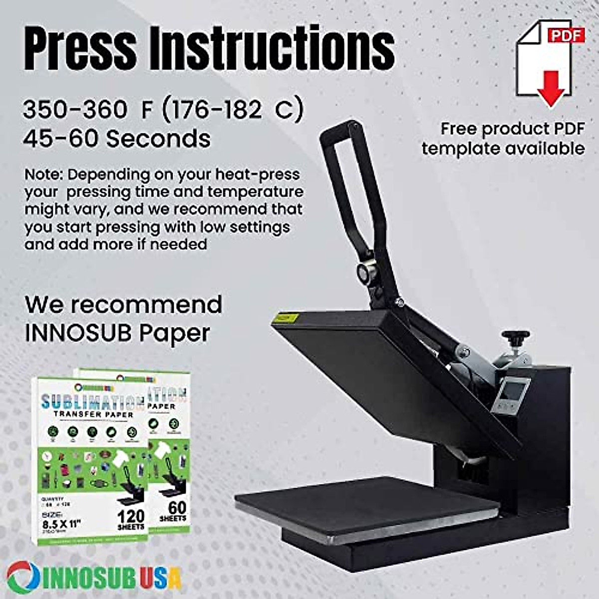 Sublimation Blank Case Compatible with AirPods/AirPods 2 - Black DIY Plastic Cover Made by INNOSUB USA