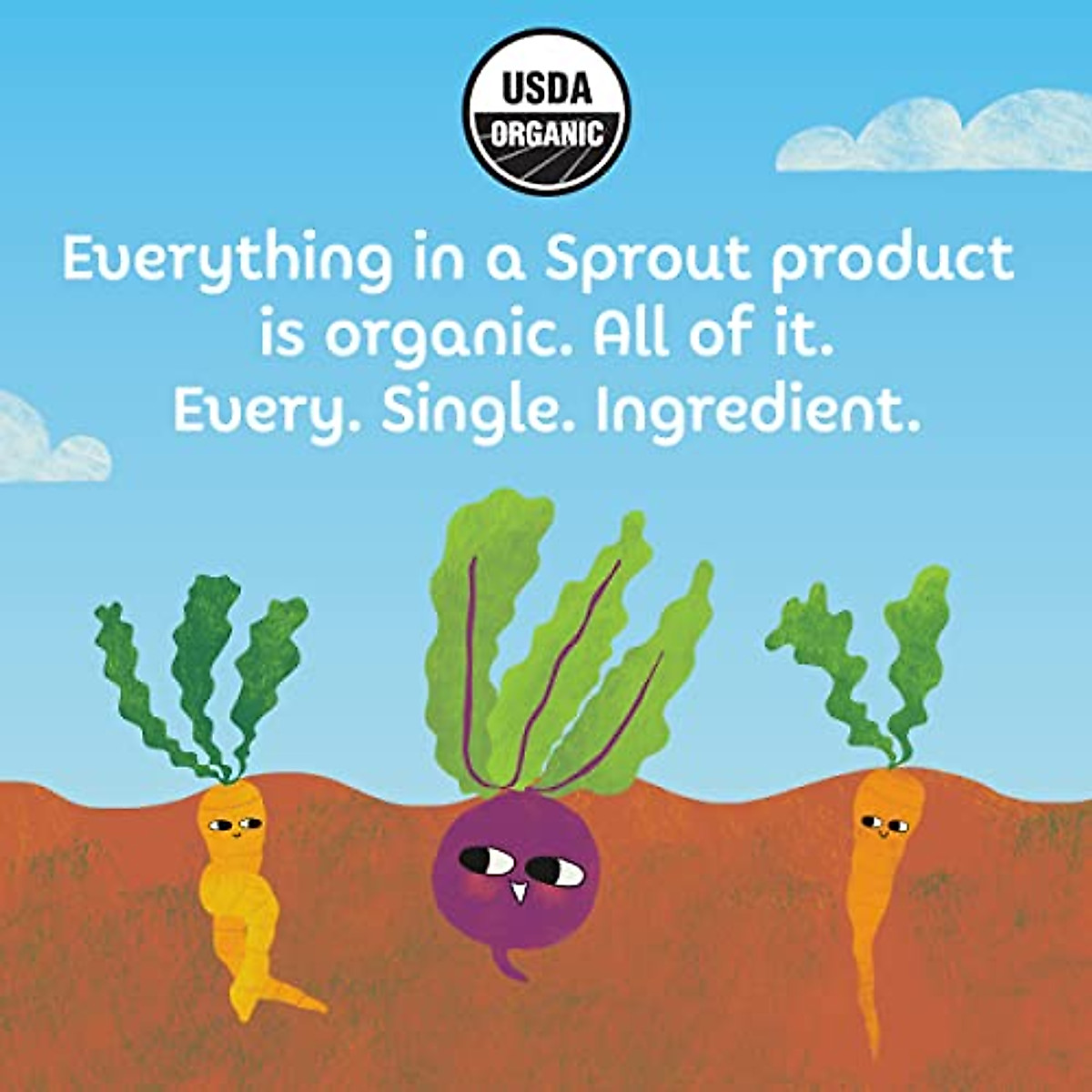 Sprout Organic Baby Food Pouches Stage 3, Creamy Vegetables w/ Chicken, 4 Oz (Pack of 12)