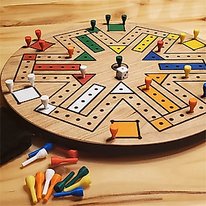 Fast Track Board Games - Family Board Game for 3-6 Players, 6 Colors, 24 Chess Pieces, Suitable for Family, Friends, and Kids()