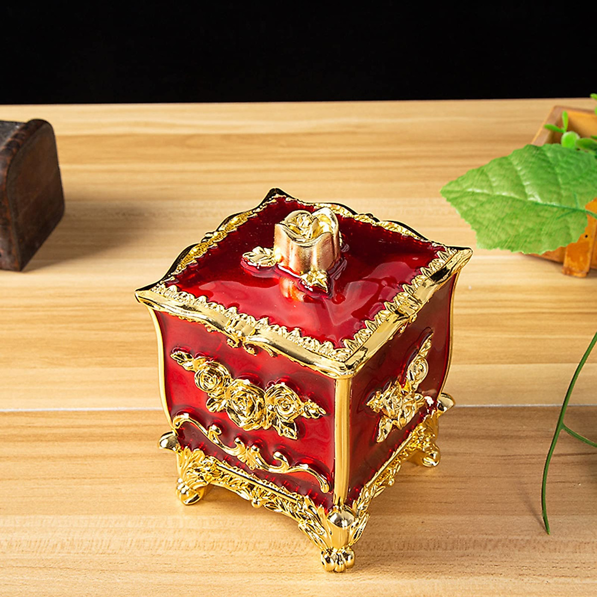 HUIFACAI Cotton Swab Storage Box with Lid Q-Tip Swab Holder Cotton Jar Cotton Swab Dispenser Box Cosmetics Organizers, as the pic show, Silver