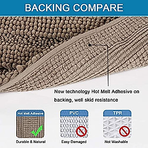 H.VERSAILTEX Item Striped Chenille Rug Pack 2-20" x 32"/17" x 24" and Pack 2-20" x 32"/20" x 20" Bundle