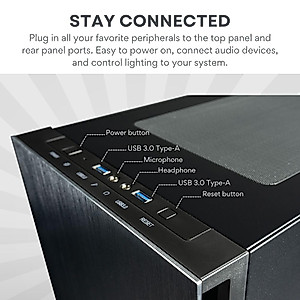 Empowered PC Sentinel Gaming Desktop - NVIDIA GeForce RTX 4070 Ti, AMD 8-Core Ryzen 7 7800X3D (~ i9-14900K), 32GB DDR5 RAM, 512GB NVMe + 2TB HDD, WiFi, Windows 11 - Liquid Cooled Tower Gamer Computer