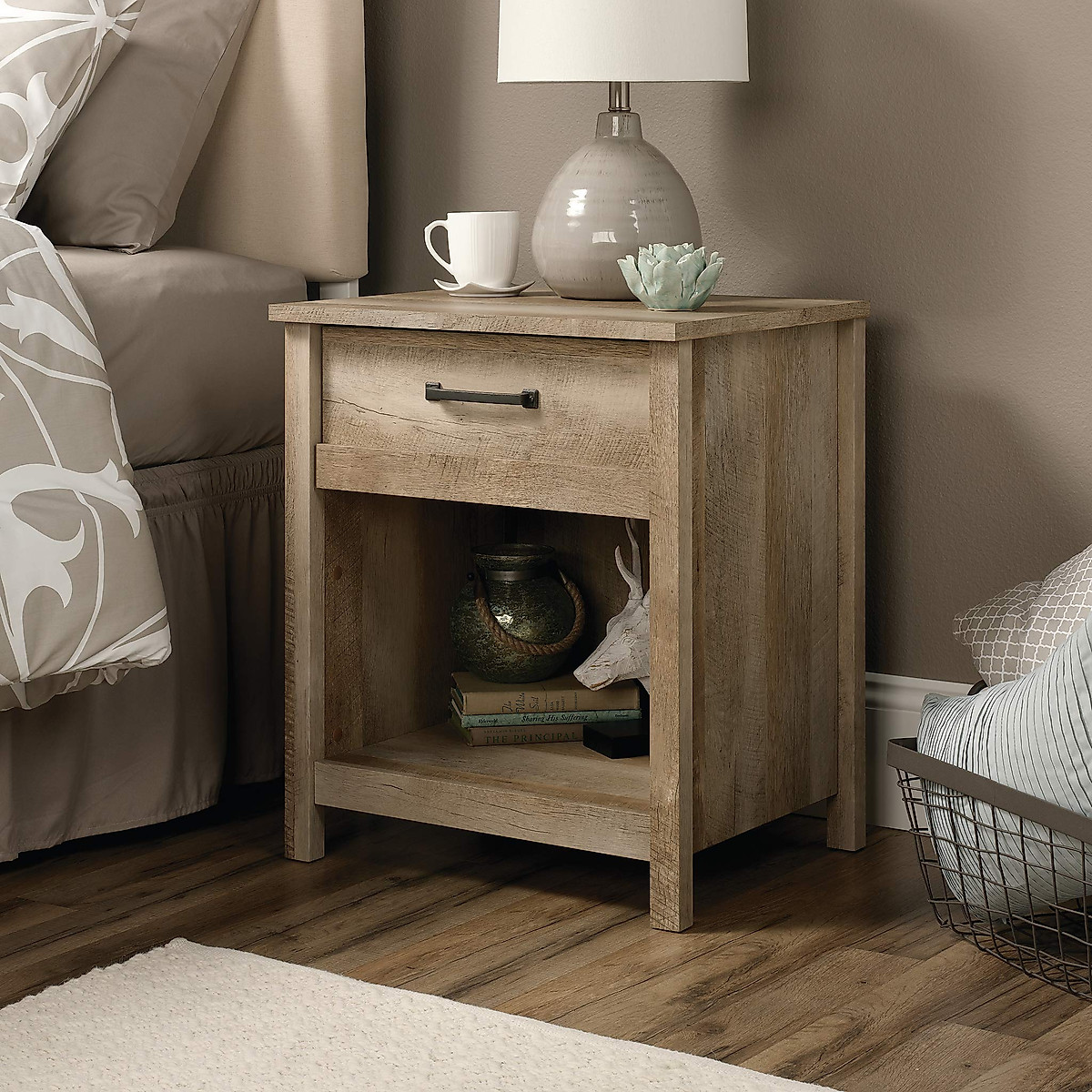 Sauder Cannery Bridge Night Stand, Lintel Oak finish