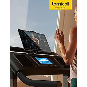 Lamicall Tablet Holder for Spin Bike - Tablet Mount Clamp for Indoor Bike Peloton, Treadmill, Exercise Bicycle Clamp for iPad Pro/Air/Mini and 4.7-12.9" Tablet