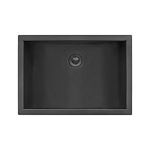 Ruvati 16 x 11 inch Gunmetal Black Undermount Bathroom Sink Stainless Steel - RVH6107BL