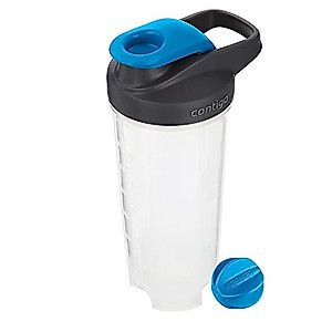 Contigo Shake & Go Fit Shaker Bottle, 28 oz., Carolina Blue, Snap Lid