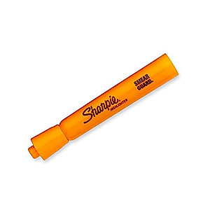 SHARPIE Tank Style Highlighters, Chisel Tip, Fluorescent Orange, Box of 12