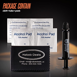 Thermal Grizzly Kryonaut CPU Thermal Paste - High Performance PC Thermal Paste Kit for Cooling All Processors, Graphics Cards and Heat Sinks in Computers and Consoles - Thermal Grease 1g Combo