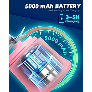 Portable Blender, Personal Blender for Shakes and Smoothies in the Kitchen, Personal Size Blender with Rechargeable USB, Best Kitchen Gadget 20 Oz Traveling Fruit and Veggie Juicer Cup With 6 Blades