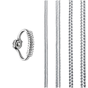 ToneGod Ring Size Adjuster for Loose Rings - 8 Pack, 4 Sizes - Jewelry Sizer, Mandrel for Making Jewelry Guard, Spacer, Sizer, Fitter - Spiral Silicone Tightener Set