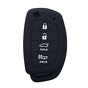 Rpkey Silicone Keyless Entry Remote Control Key Fob Cover Case protector Replacement Fit For 2013 2014 2015 Hyundai Santa Fe Sonata XL ix35 XL ix45 TQ8-RKE-4F16 95430-4Z100