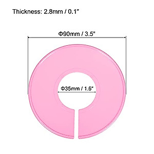 PATIKIL Clothes Dividers 20 Pack Blank Clothing Rack Size Sorting Reusable Wardrobe Round Hanger Separator, Pink