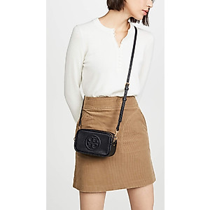 Tory Burch Women's Perry Bombe Mini Bag, Black, One Size