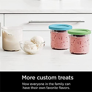 HASTA 4Piece for Ninja XSKPLID2CD,Compatible with for NC299AMZ and NC300S Series Cream Ice Cream Makers 1 Pint Replacement Parts