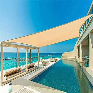 AFXOBO Garden Shade Sail Plant Greenhouse Knitted Yellow Covered Sunscreen Net 6.56x13.12 FT