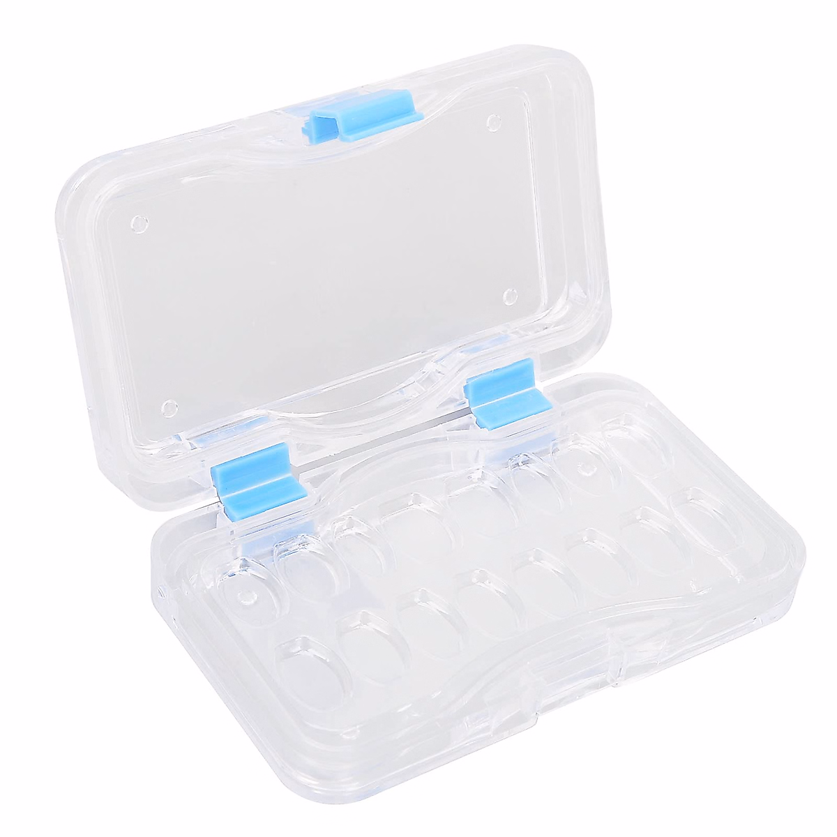 Dioche Denture Case Box, Transparent Denture Box, Membrane Tooth Box Reusable Dental Film Veneer Box with Hole for Clinics Transparent for Travel, Cleaning, Store
