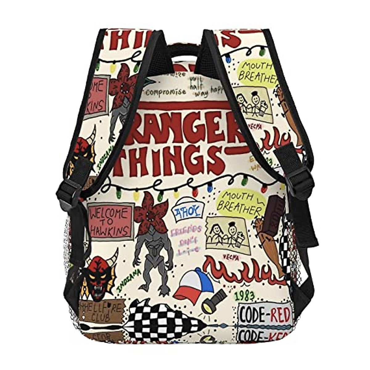 YJZINING Stranger Backpack Large Capacity Portable Laptop Backpack Outdoor Travel Durable Alphabet Backpack For Boys Girls (Style-6, One Size)