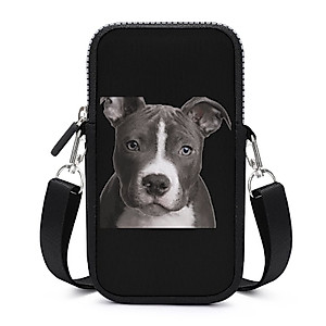 FunnyStar American Pit Bull Crossbody Phone Bag Shoulder Wallet Purse Cellphone Handbag with Adjustable Strap