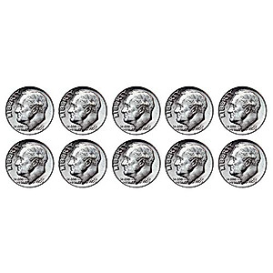 1946-1964 $1 Face - 90% Silver Roosevelt Dimes BU BU