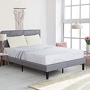 PrimaSleep 10 inch Hybrid Spring Mattress,Gel Memory Foam,White (Twin)