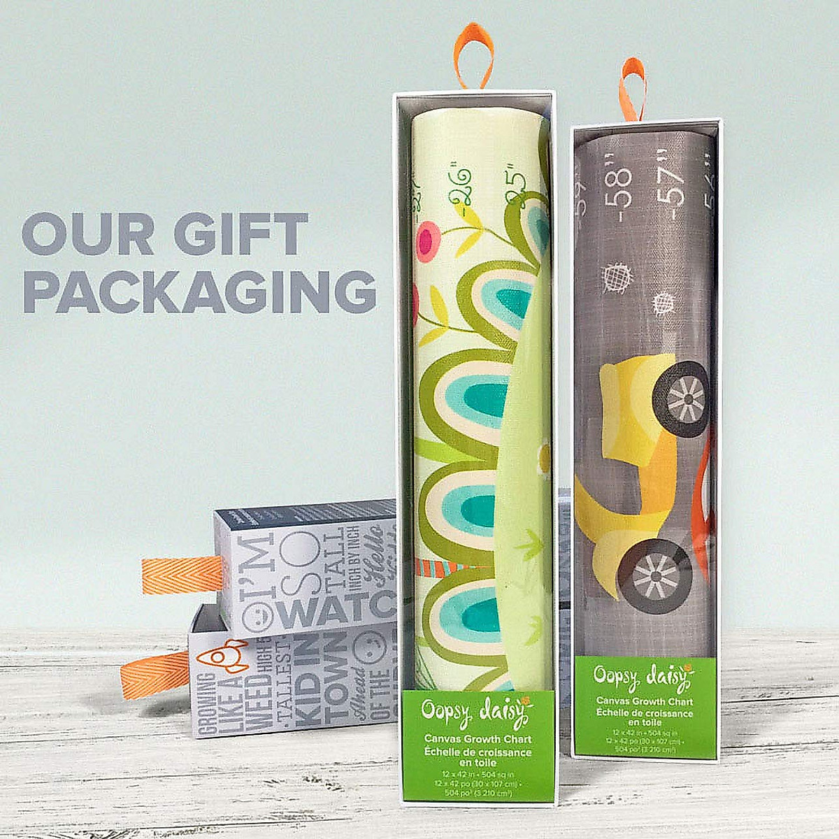 Oopsy Daisy Rocket Man Growth Chart, Rocket Man, Red