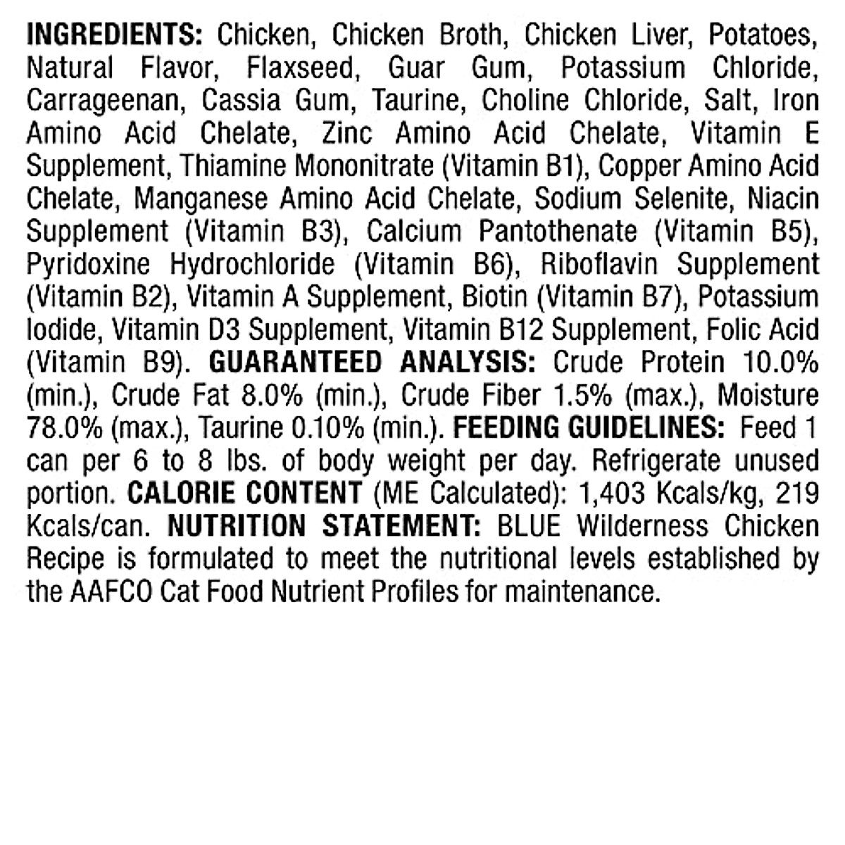 Blue Buffalo Wilderness High Protein Grain Free, Natural Adult Pate Wet Cat Food, Chicken 5.5-oz cans (Pack of 24)