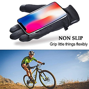 EAGLEFLY Winter Womens Gloves Touch Screen Water Resistant Warm Gloves for Outdoor Walking,Riding,Cycling,Running and Driving for Men and Women tactical gloves (Black small)