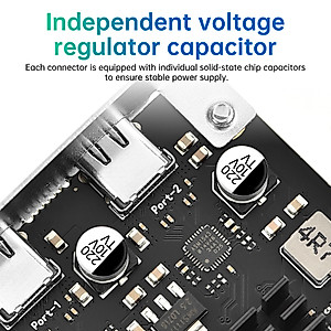 ELUTENG PCIE to USB 3.2 Expansion Card 10Gbps 2 USB C Ports Max Speed PCI-E Type C USB 3.2 Gen2 Card with Large-Area Heatsink USB Front Panel Adapter for Windows 11/10/8/7/XP/Linux/Mac OS