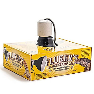 Fluker's Repta-Clamp Lamp with Switch for Reptiles Black, 5.5-Inches