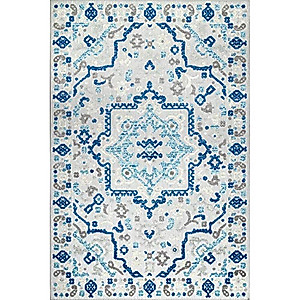 nuLOOM Indoor/Outdoor Contemporary Celestial Accent Rug, 3x5, Blue