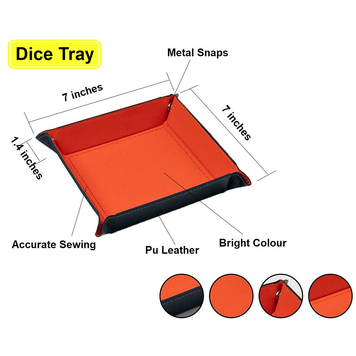 6 Sets DND Dice Double-Color Polyhedral Dice Dungeons and Dragons Rolling Dice for RPG MTG Table Games Dice Bulk with Free Six Drawstring Bags and PU Leather D&D Dice Tray