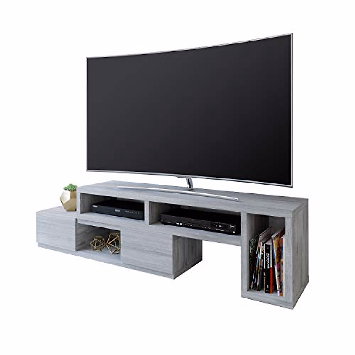 Adjustable TV Stand for 75 Inch TV, Modern TV Stand for Living Room with Storage, Expandable Base Entertainment Center Fits Screens up to 75" When TV is Measured Diagonally, Grey