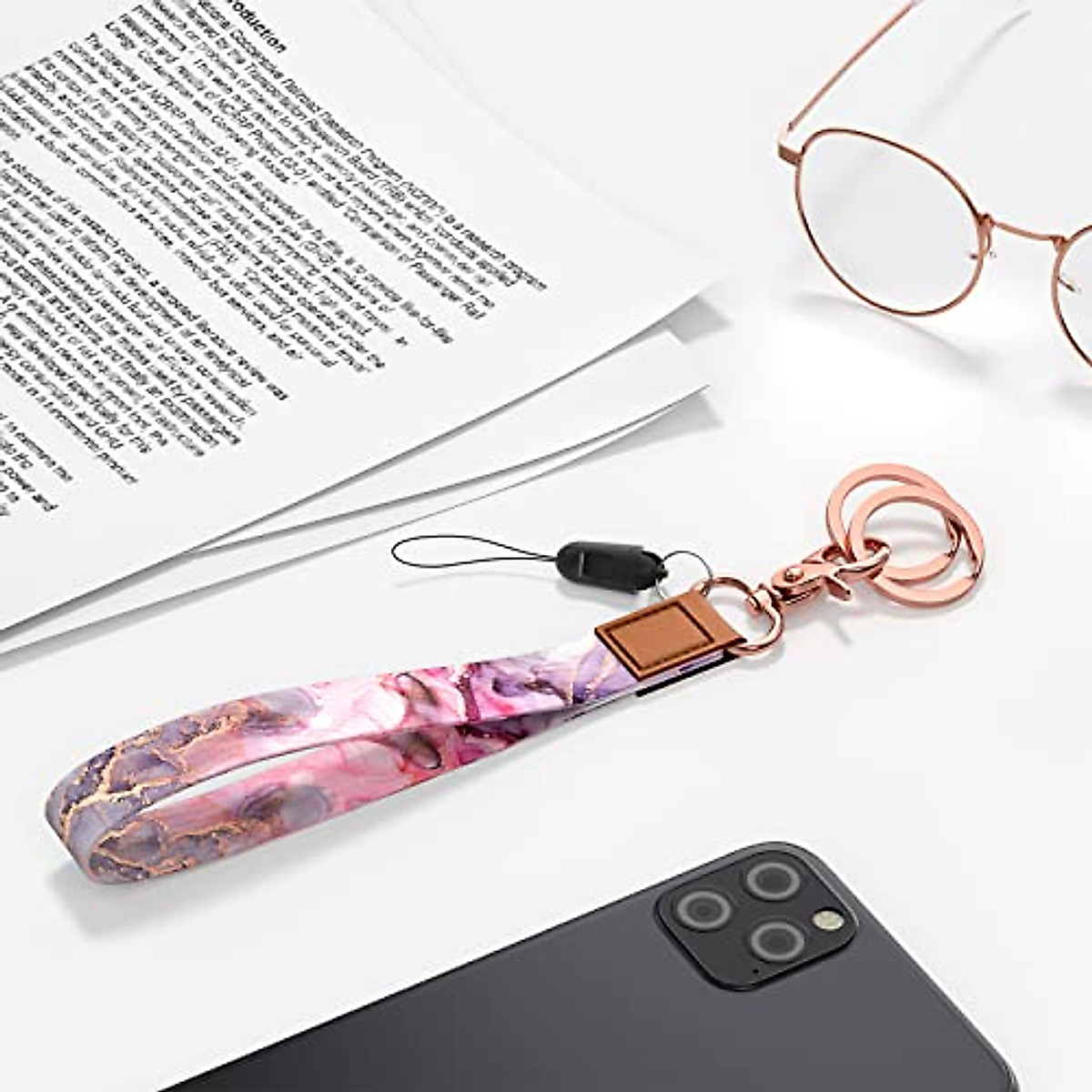 Rimilak Wristlet Keychain, Wrist Lanyard Key Chain for Women Men Car Keys ID Badges Card Wallet Phone Camera