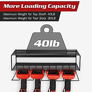 HOFUJINGSHI Power Tool Organizer,Drill Holder Wall Mount,Garage Tool Organizers and Storage Power Tool Storage Rack Heavy Duty Floating Tool Shelf