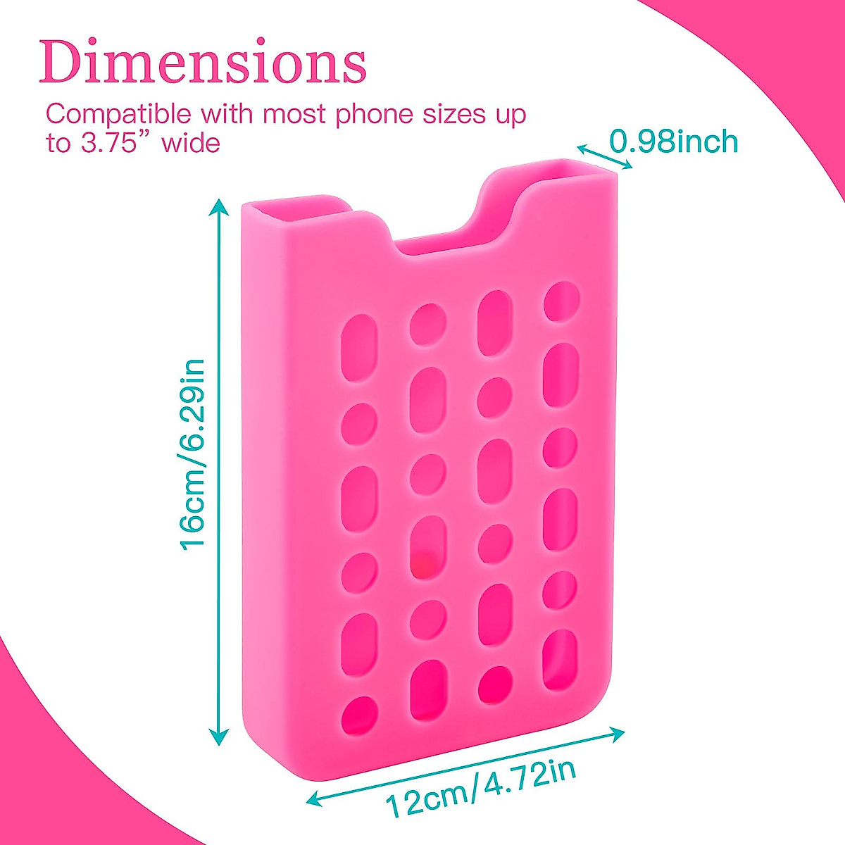 Phone Holder Charm Accessory Compatible with Bogg Bags, Silicone Cell Phone Holder for Rubber Beach Tote Bag Accessories, Keep Your Phone Handy with Your Tote Bag.