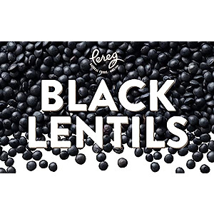 Whole Black Lentils - 16 Oz - Beluga Lentils - Black Masoor Daal - Ideal for Enriching Stews, Curries, Tacos & Soups - Non-GMO, Kosher Certified & Vegan