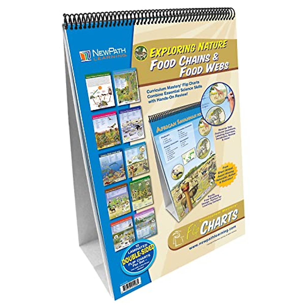 NewPath Learning - 34-6305 10 Piece Food Chains/Food Webs Curriculum Mastery Flip Chart Set, Grade 5-10