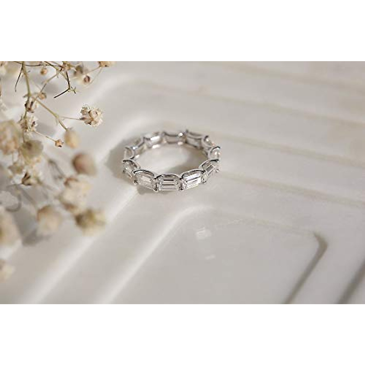 Kobelli East-West Moissanite Eternity Ring - white-gold / 5.5